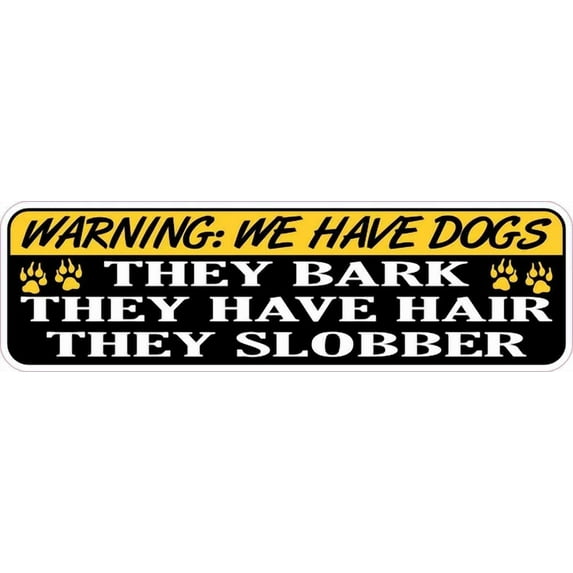 DOPASTICKER Warning We Have Dogs Sticker Phone Sticker, Latop Sticker ...