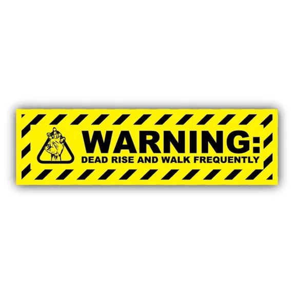DOPASTICKER Warning Zombie Sign Dead Rise Sticker Decal Phone Decal ...
