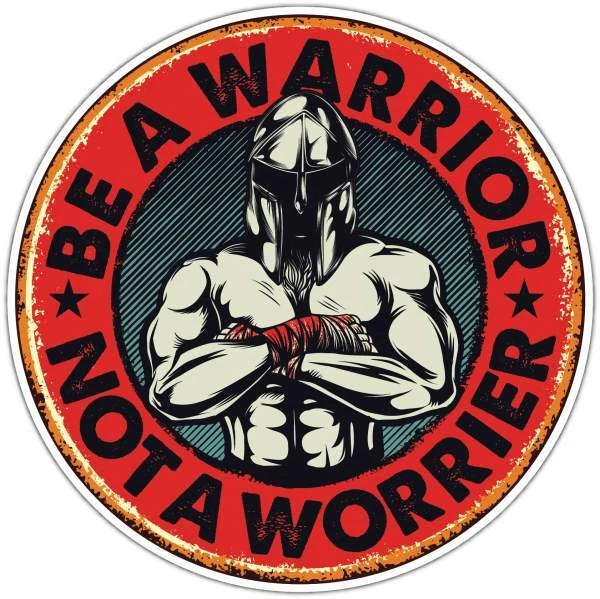 DOPASTICKER Be A Warrior Not A Worrier Spartan Car Window Sticker Decal ...