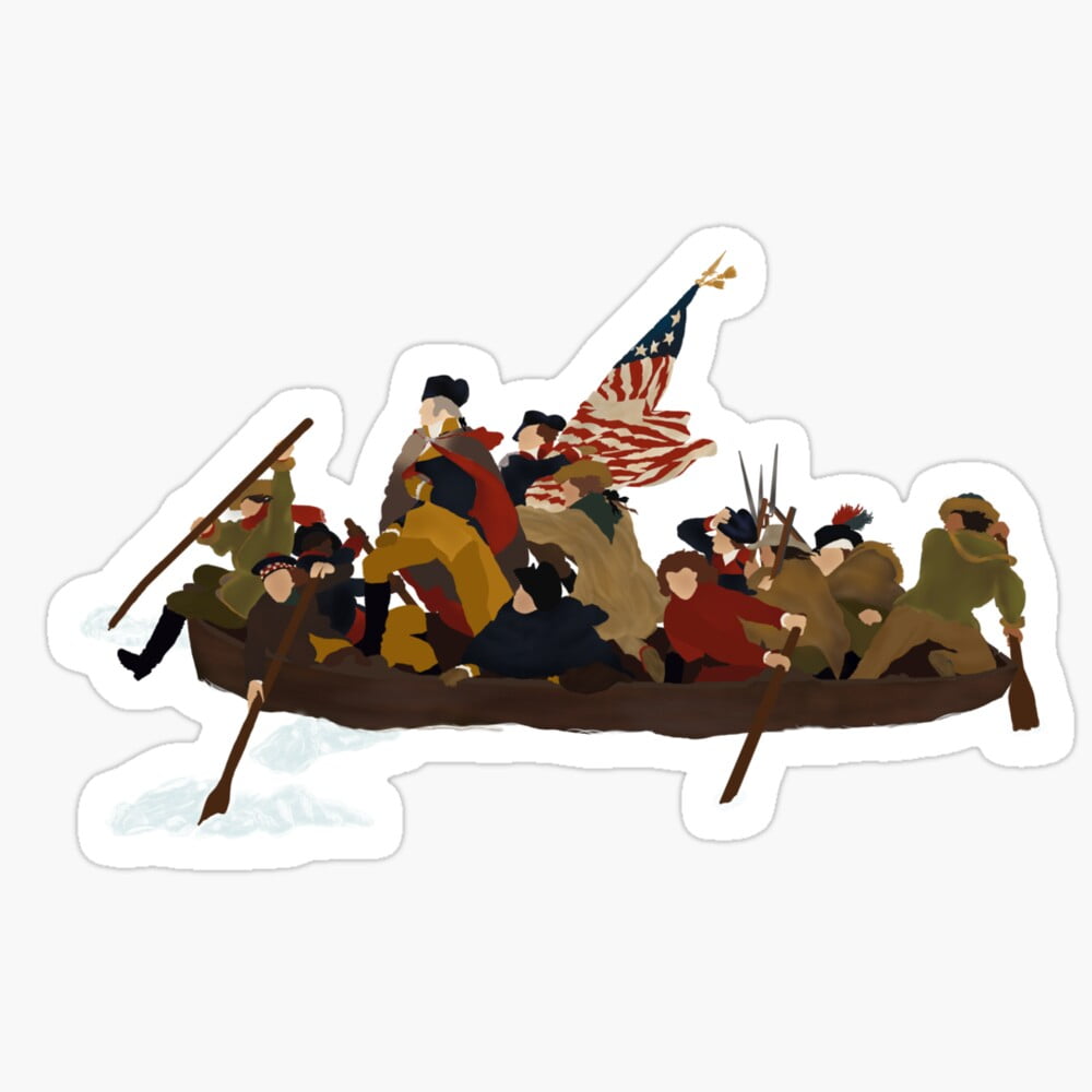DOPASTICKER Washington Crossing The Delaware Sticker Fourth Of July ...