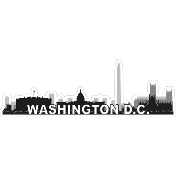 DOPASTICKER Washington Dc Skyline Sticker Vehicle Travel Sticker Phone ...