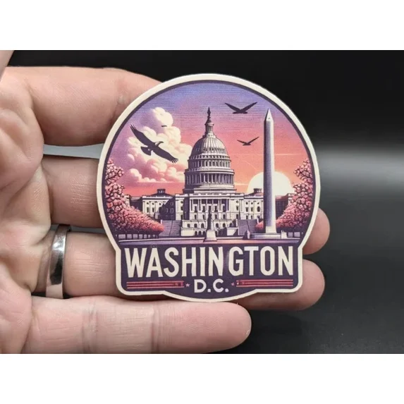 DOPASTICKER Washington Dc Travel Sticker Usa State Weatherproof For ...