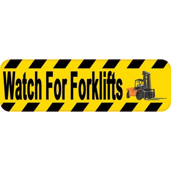 DOPASTICKER Watch For Forklifts Sticker Caution Sticker Business Safety ...