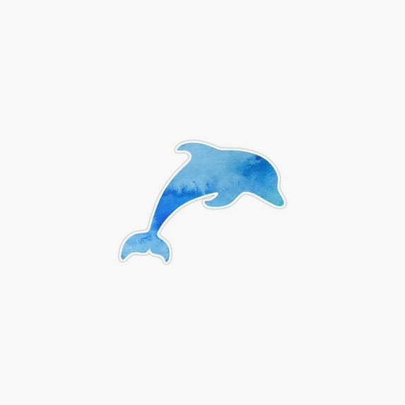 DOPASTICKER Water Color Dolphin Sticker, Phone Sticker Car Stickers ...