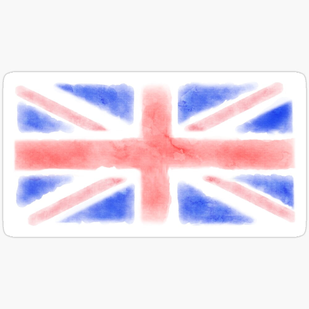 DOPASTICKER Water Color Union Jack Sticker, Decorate Laptops, Water ...