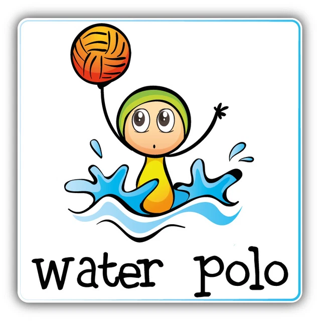 DOPASTICKER Water Polo Cartoon Label Sticker Decal Phone Decal Water ...