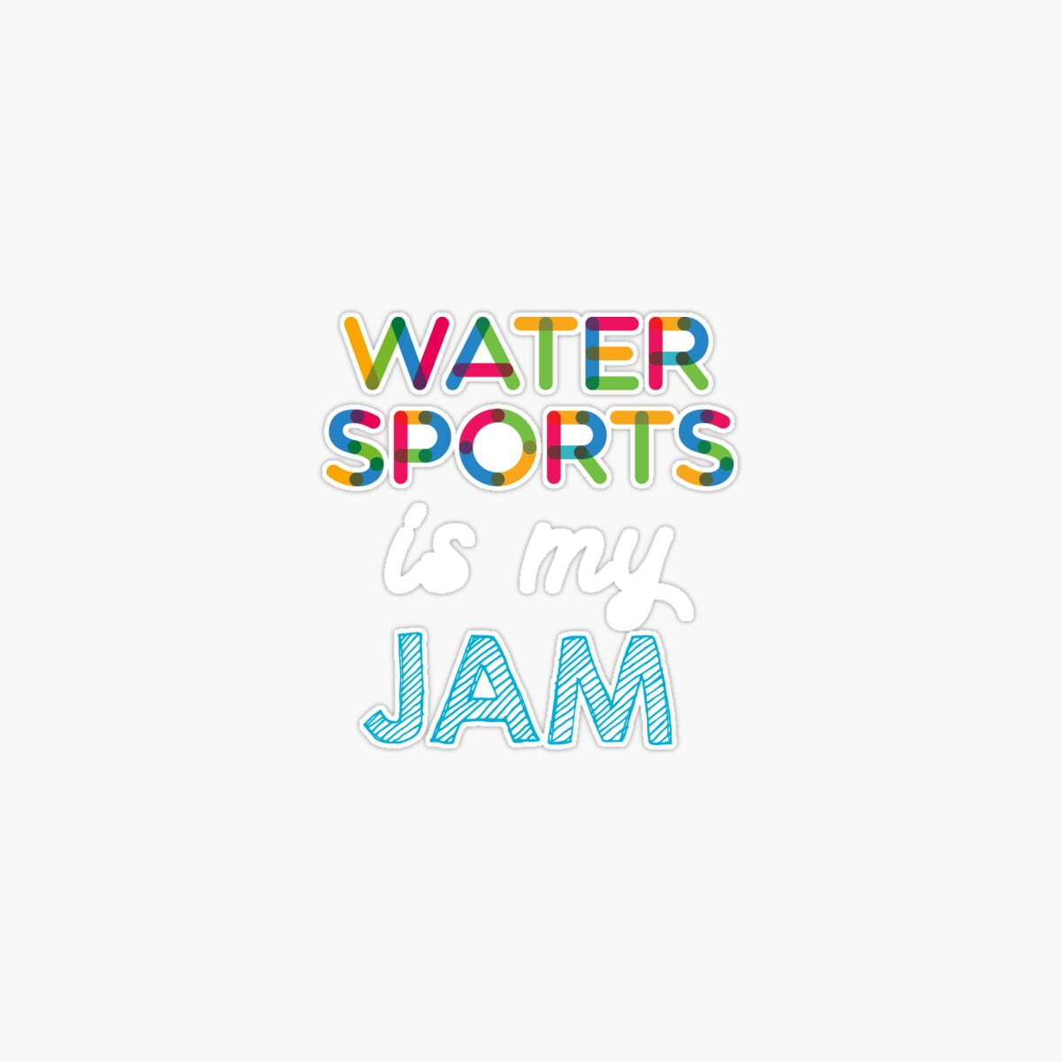 DOPASTICKER Water Sports Is My Jam Sticker, Phone Sticker Car Sticker ...