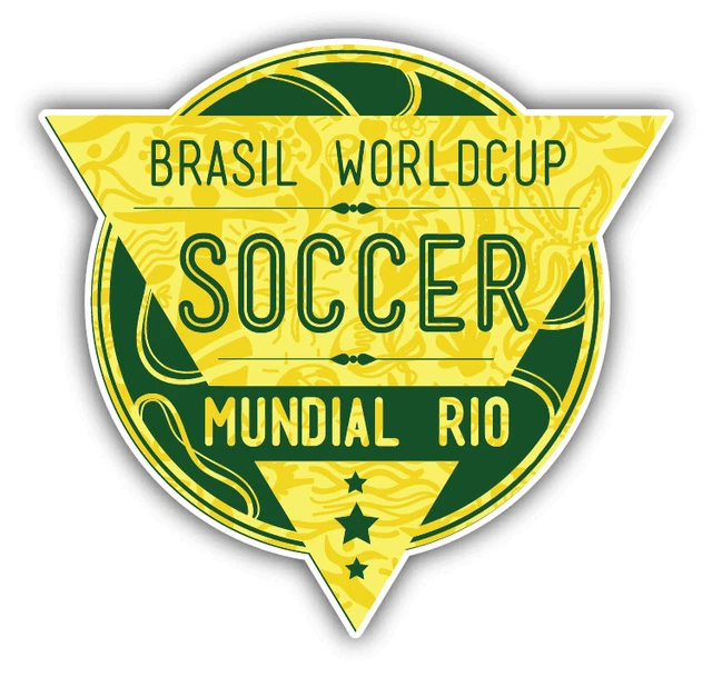DOPASTICKER Watercolor Brazil Soccer Mundial Rio Game Car Sticker Phone ...