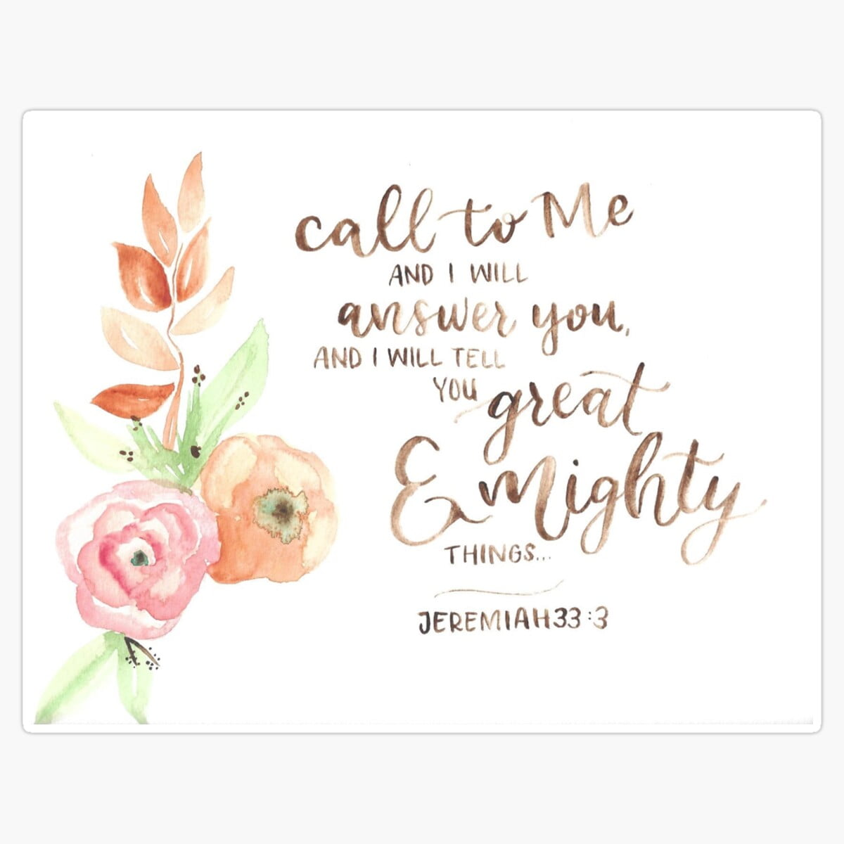 DOPASTICKER Watercolor Jeremiah 333 Sticker, Phone Sticker Car Sticker ...