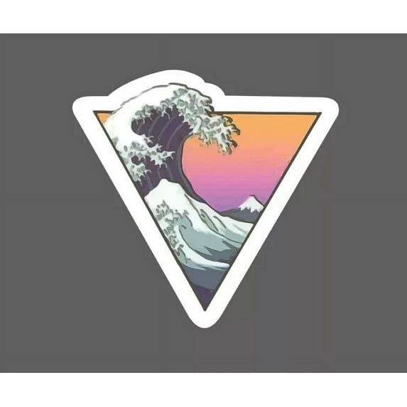 DOPASTICKER Wave Triangle Sunset Decorative Laptop, Phone Stickers ...