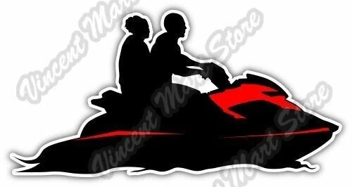 DOPASTICKER Waverunner Jet Ski Water Sport Sea Car Window Sticker Decal ...