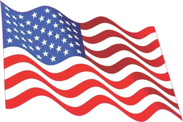 DOPASTICKER Waving American Flag Sticker Phone Sticker, Latop Sticker ...