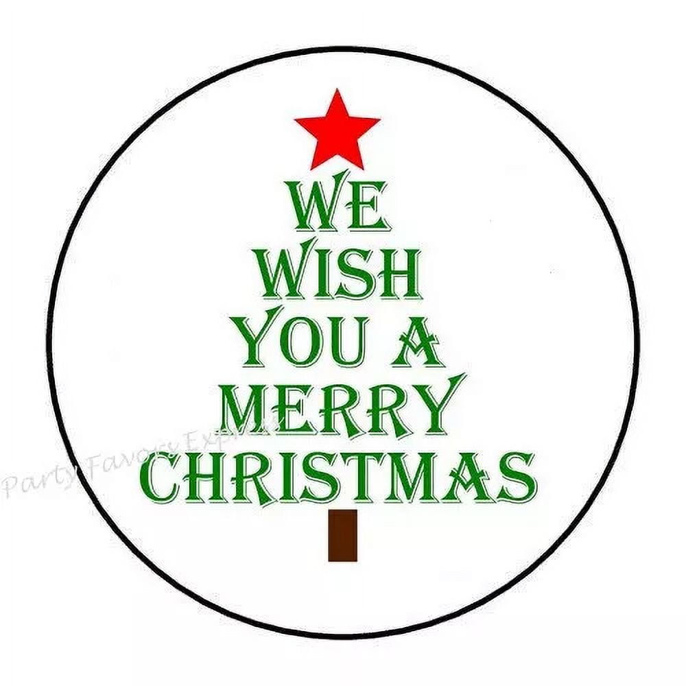 DOPASTICKER We Wish You A Merry Chris.Tmas Decor Stickers For Bottles, Laptops, Anywhere Favors ...