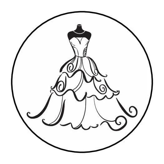 DOPASTICKER Wedding Dress Stickers Bridal Quinceanera Phone Decal Water ...