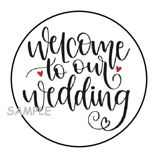 DOPASTICKER Wedding Stickers Favors Welcome Phone Decal Water Bottle ...