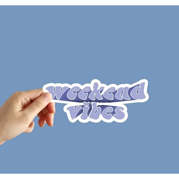 DOPASTICKER Weekend Vibes Sticker Good Vibes Sticker Phone Decal Water ...