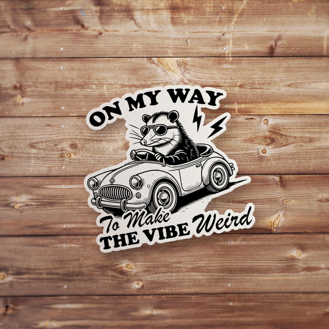 DOPASTICKER Weird Vibe Possum, For Water Bottles, Cars, Laptops ...