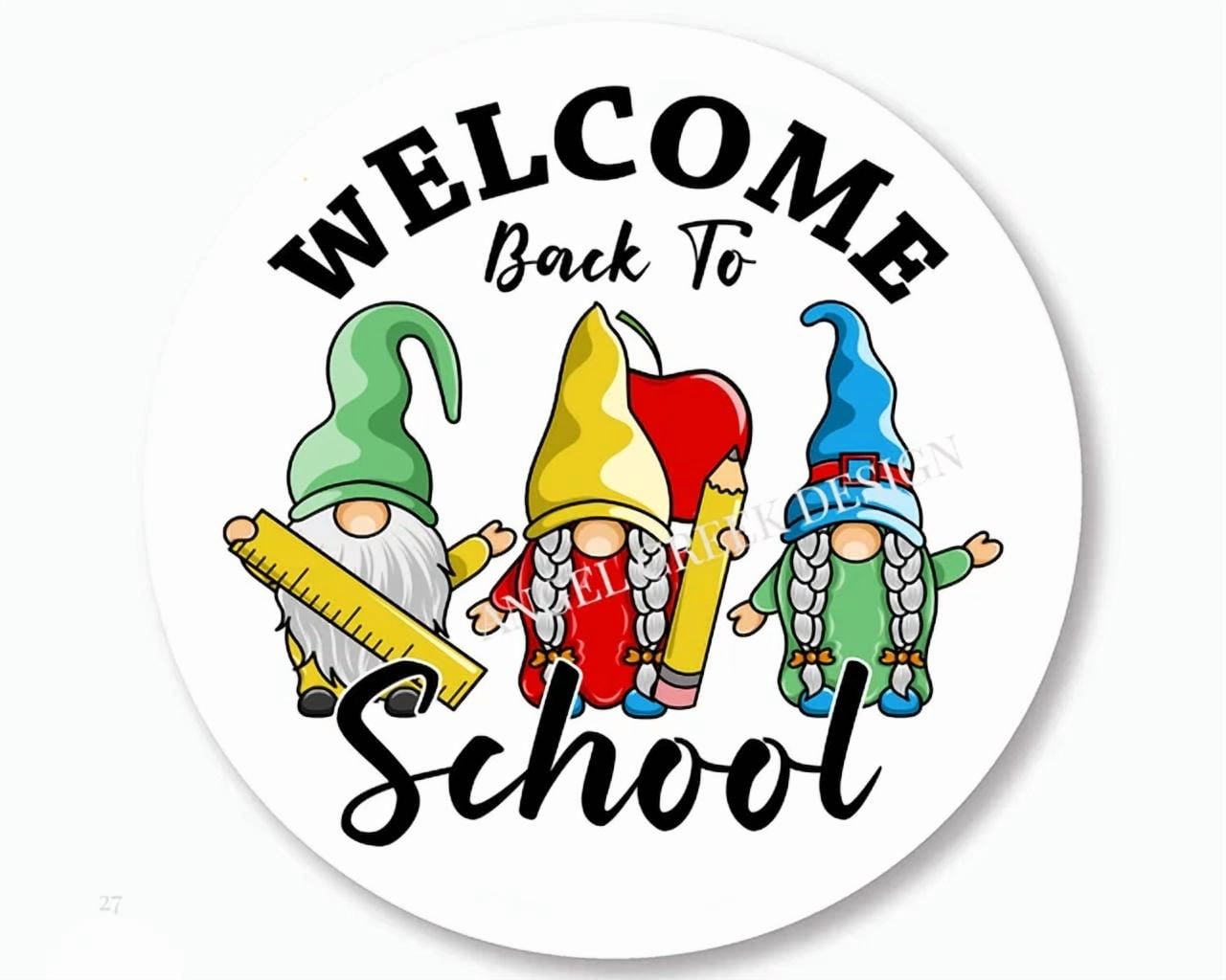 DOPASTICKER Welcome Back To School Gnomes Teacher Scrapbook Stickers ...