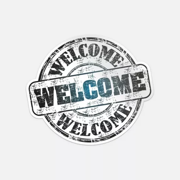 DOPASTICKER Welcome Grunge Sticker Decal Phone Decal Water Bottle ...
