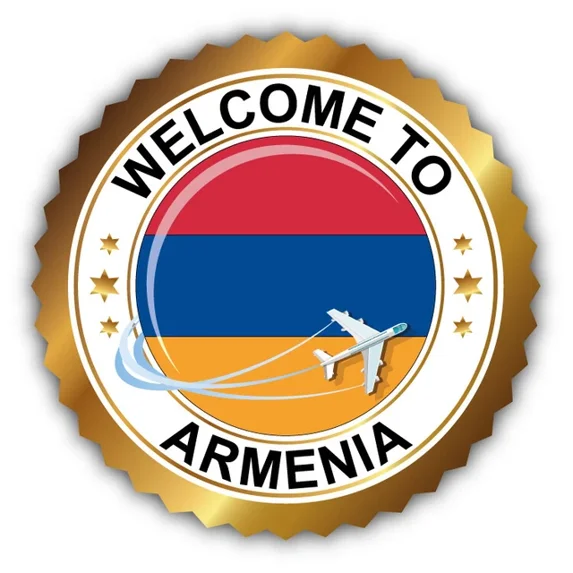 DOPASTICKER Welcome To Armenia Flag Sticker Decal Phone Decal Water ...