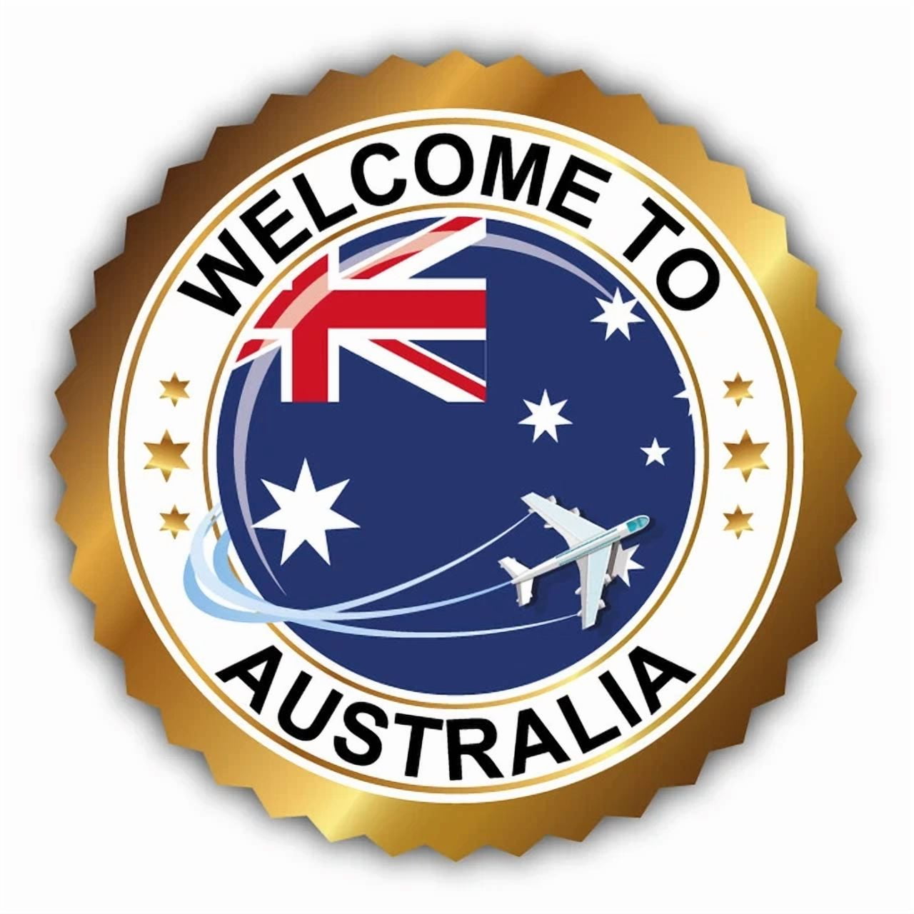 DOPASTICKER Welcome To Australia Flag Sticker Decal Phone Decal Water ...