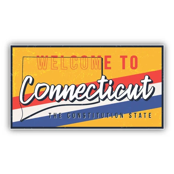 DOPASTICKER Welcome To Connecticut Usa State Sticker Decal Phone Decal ...