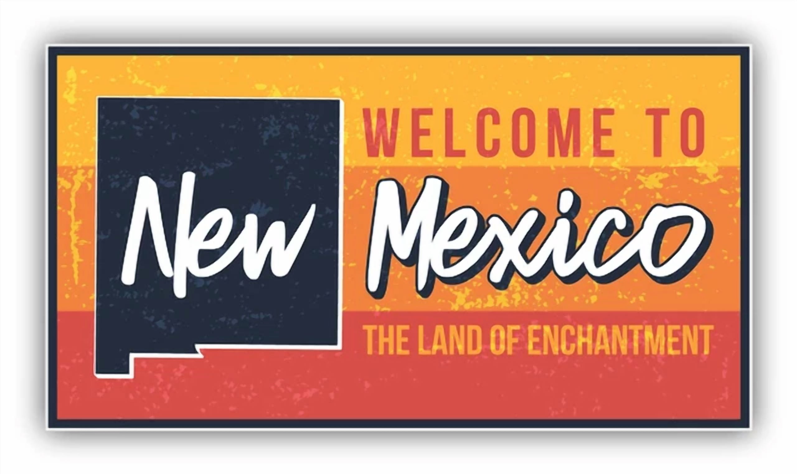 DOPASTICKER Welcome To New Mexico Usa State Sticker Decal Phone Decal ...