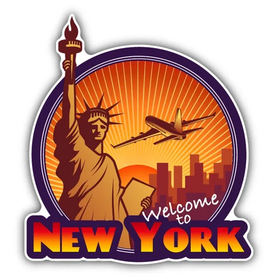 DOPASTICKER Welcome To New York Travel Sticker Decal Phone Decal Water ...