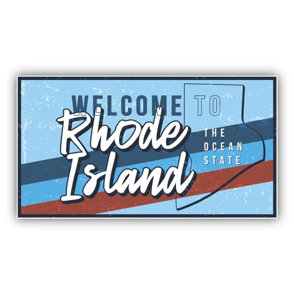 DOPASTICKER Welcome To Rhode Island Usa State Sticker Decal Phone Decal ...
