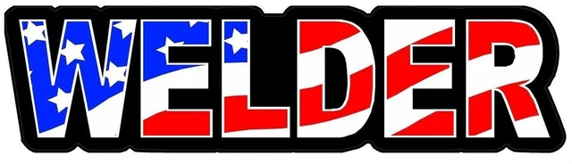 DOPASTICKER Welder American Flag Sticker Hard Hat Sticker Laptop ...