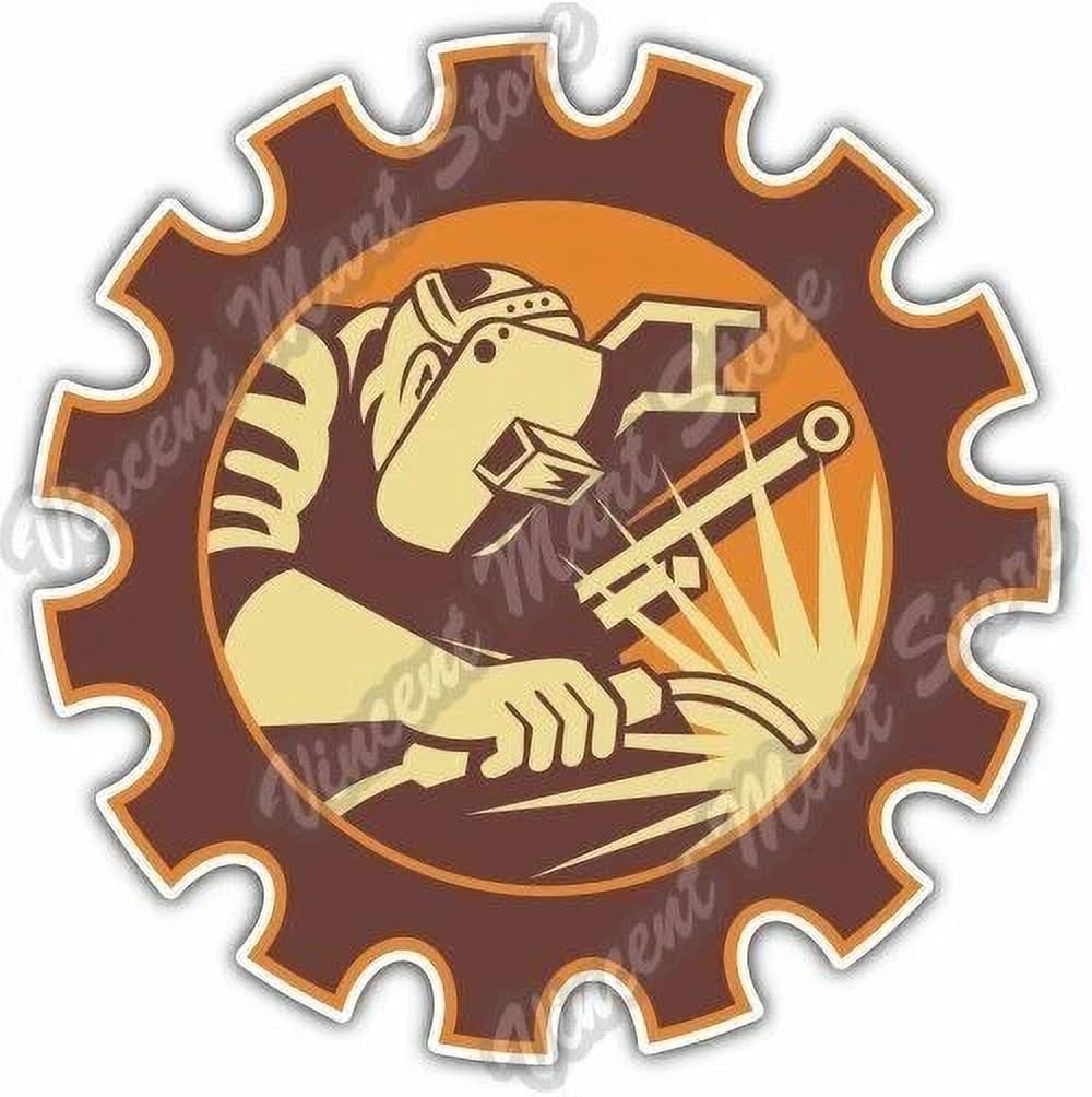 DOPASTICKER Welder Fabricator Worker Welding Torch Weld Car Sticker ...