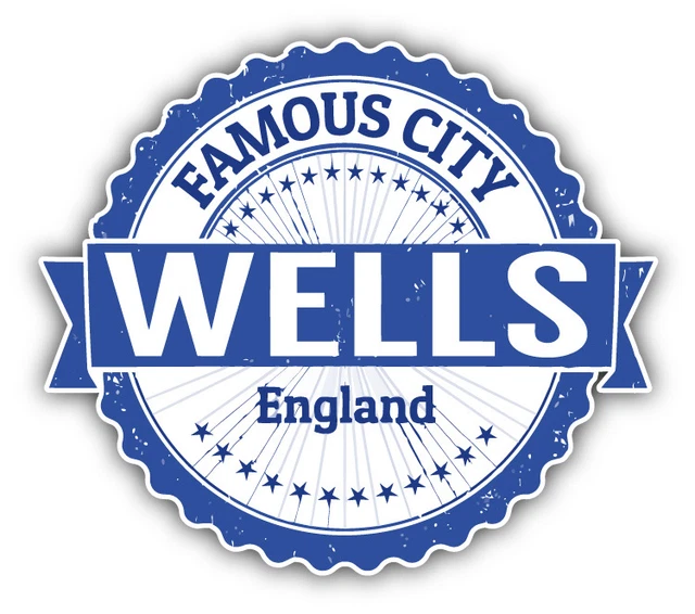 DOPASTICKER Wells City England Grunge Travel Stamp Sticker Decal Phone ...