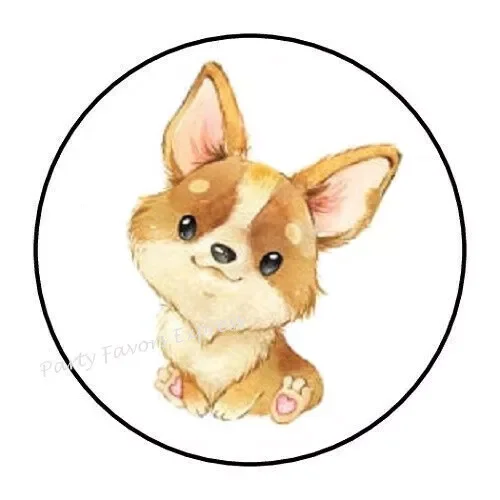 DOPASTICKER Welsh Watercolor Corgi Dog Decorative Laptop, Phone ...