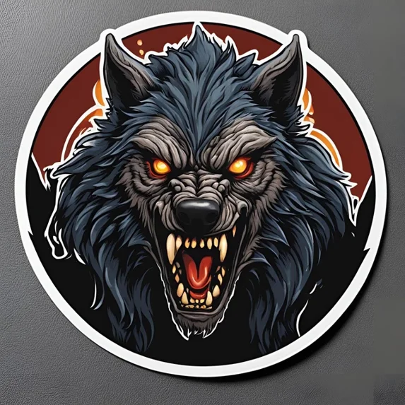 DOPASTICKER Werewolf Sticker Phone Decal Water Bottle Stickers, Cars ...