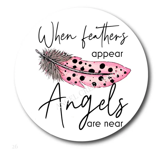 DOPASTICKER When Feathers Appear Angel Are Near Scrapbook Stickers ...