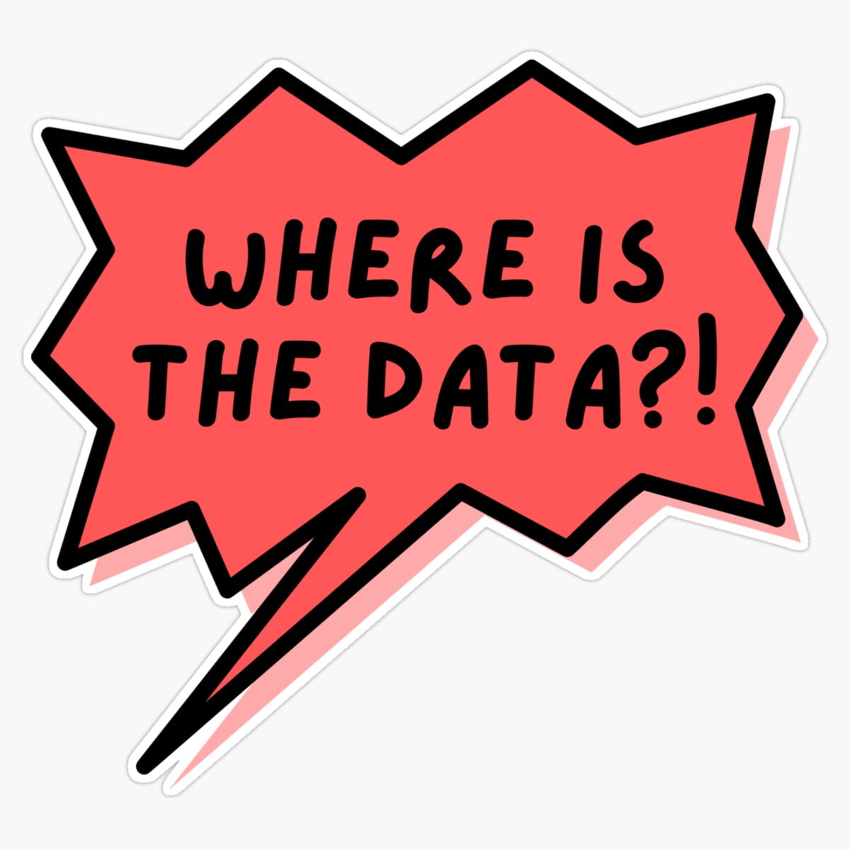 DOPASTICKER Where Is The Data?! Sticker, Phone Sticker Water Bottle ...