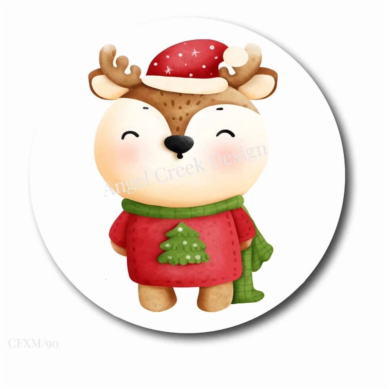 DOPASTICKER Whimsical Chri.Stm.As Reindeer Scrapbook Stickers Holiday ...