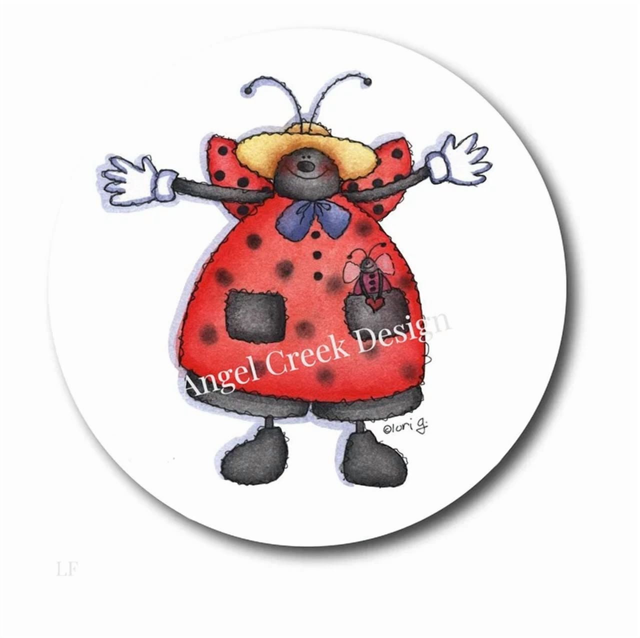 DOPASTICKER Whimsical Prim Ladybug Chic Scrapbook Stickers Country Bug ...