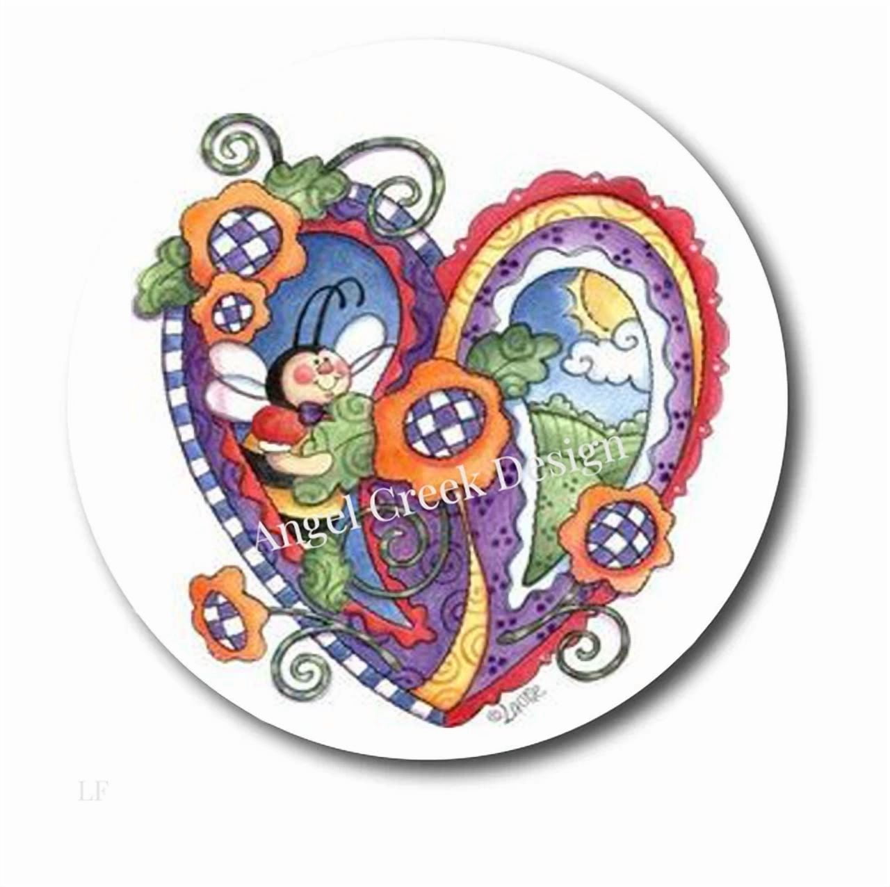 DOPASTICKER Whimsy Bumblebee Heart Scrapbook Stickers Daisy Bee Phone Decal Water Bottle ...