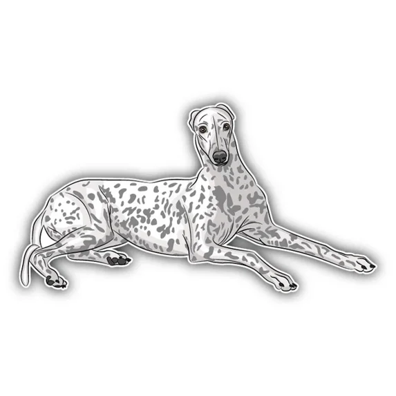 DOPASTICKER Whippet Lying Dog Sticker Decal Phone Decal Water Bottle ...