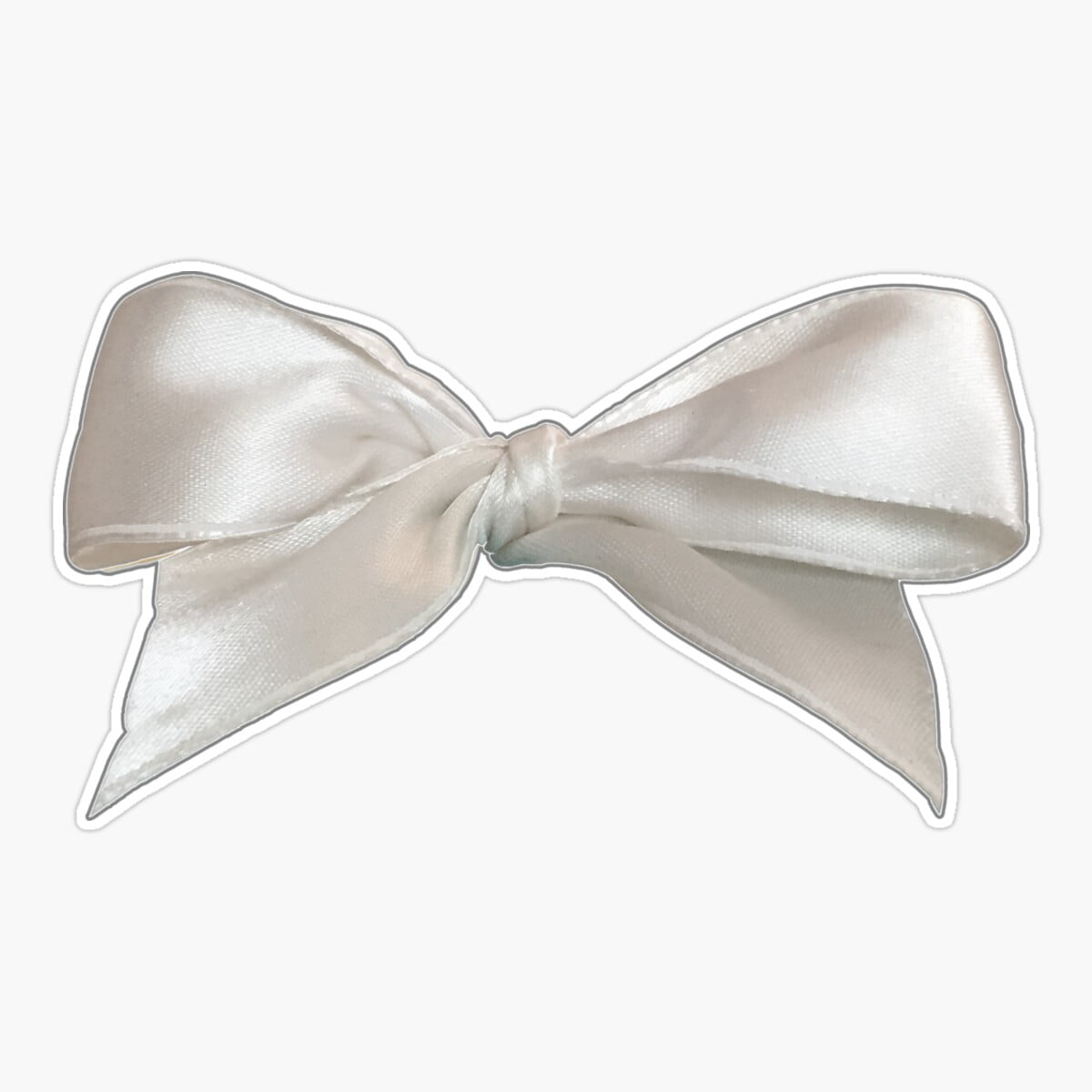 DOPASTICKER White Bow On Black Sticker, Phone Sticker Water Bottle ...