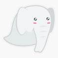 DOPASTICKER White Elephantom (Pattern) Sticker, Phone Sticker Car ...