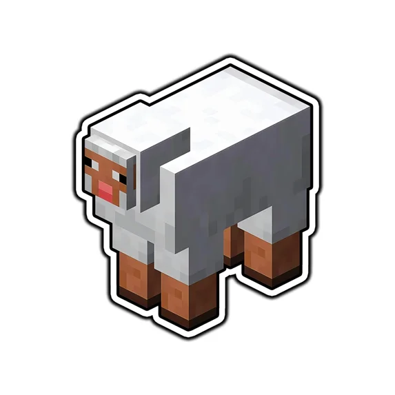 DOPASTICKER White Sheep Sticker Decal Phone Decal Water Bottle Stickers ...