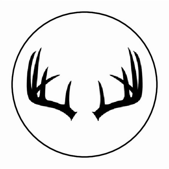 DOPASTICKER White Tail Deer Antlers Stickers Gift You - Decorate ...