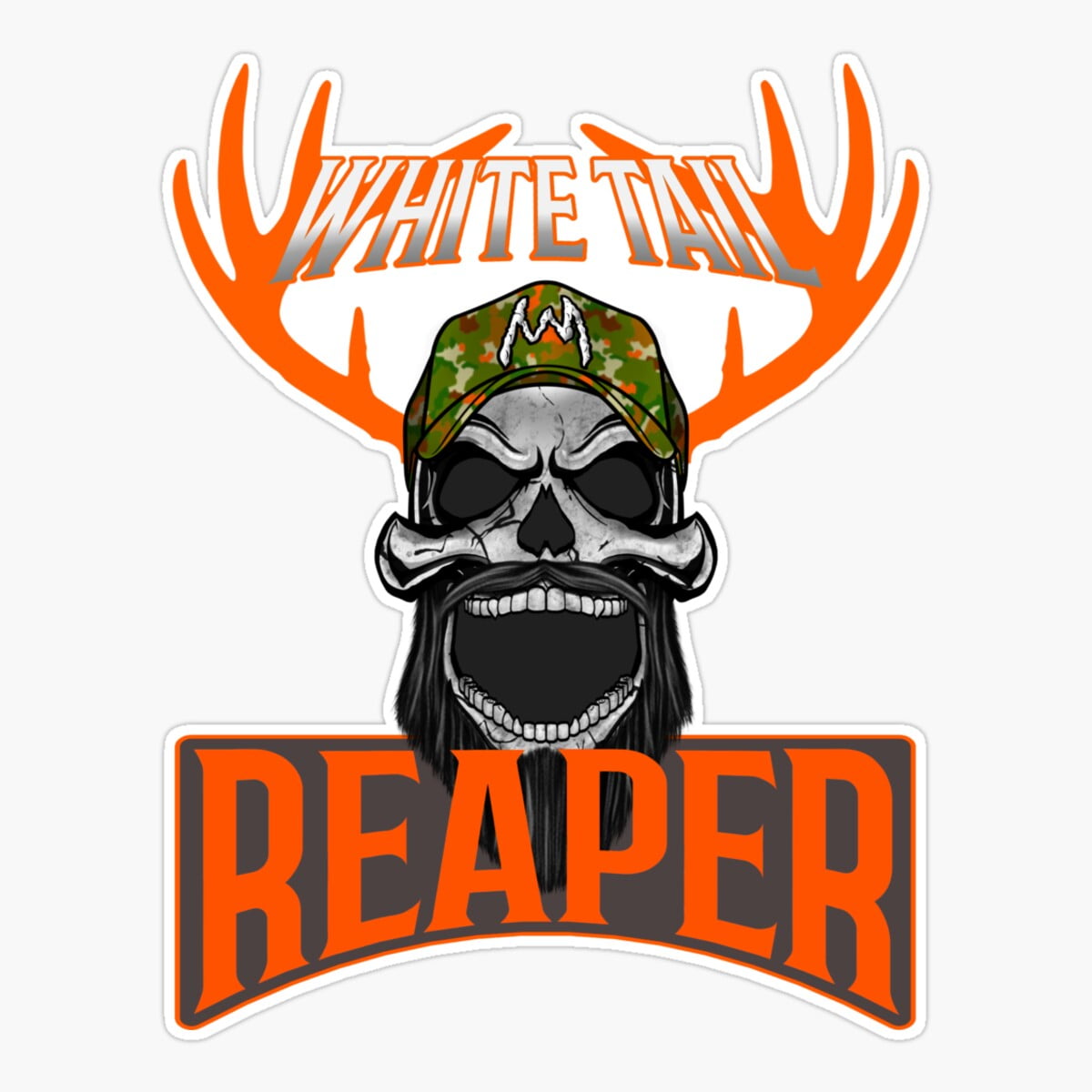 DOPASTICKER White Tail Reaper 2 Sticker, Phone Sticker Water Bottle ...