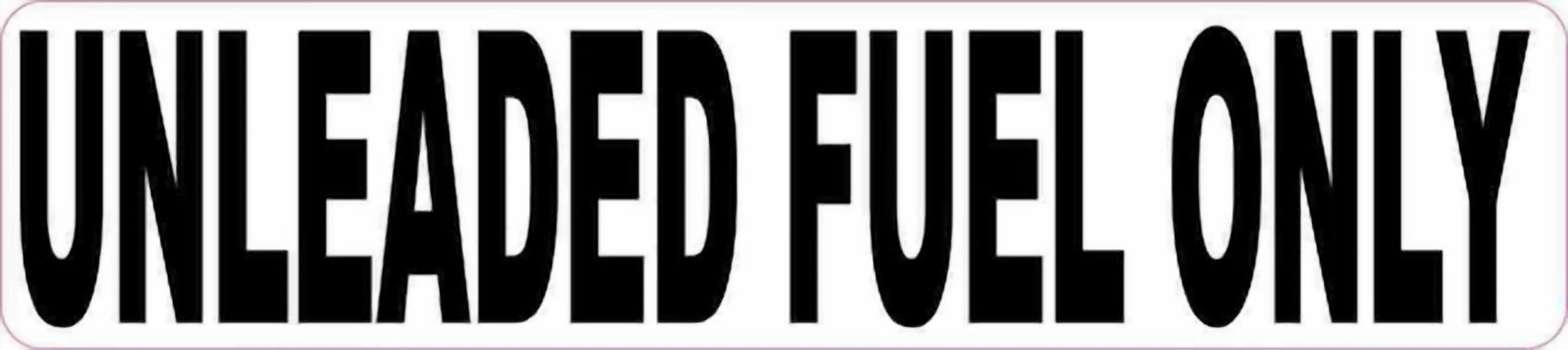 DOPASTICKER White Unleaded Fuel Only Sticker Garage Shop Vehicle Car ...