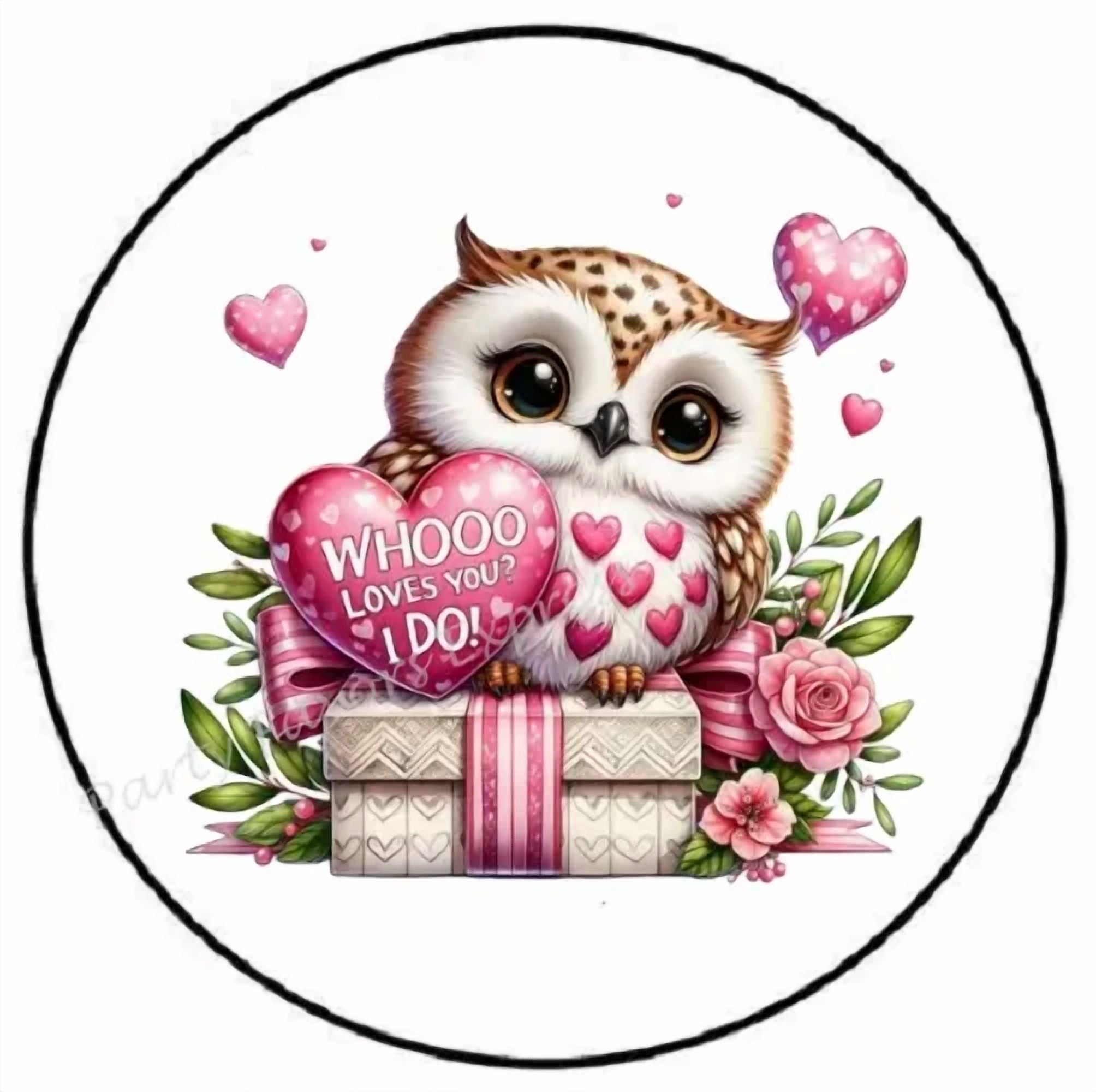 DOPASTICKER Whoo Love You? I Do Owl Valentine Decorative Laptop, Phone ...