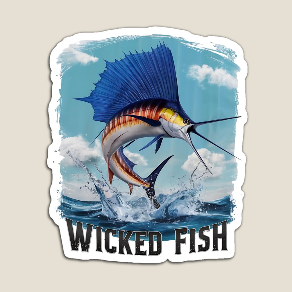DOPASTICKER Wic.Ked Fish - Bill Fish - Sportfish - Blue Marlin - Black ...