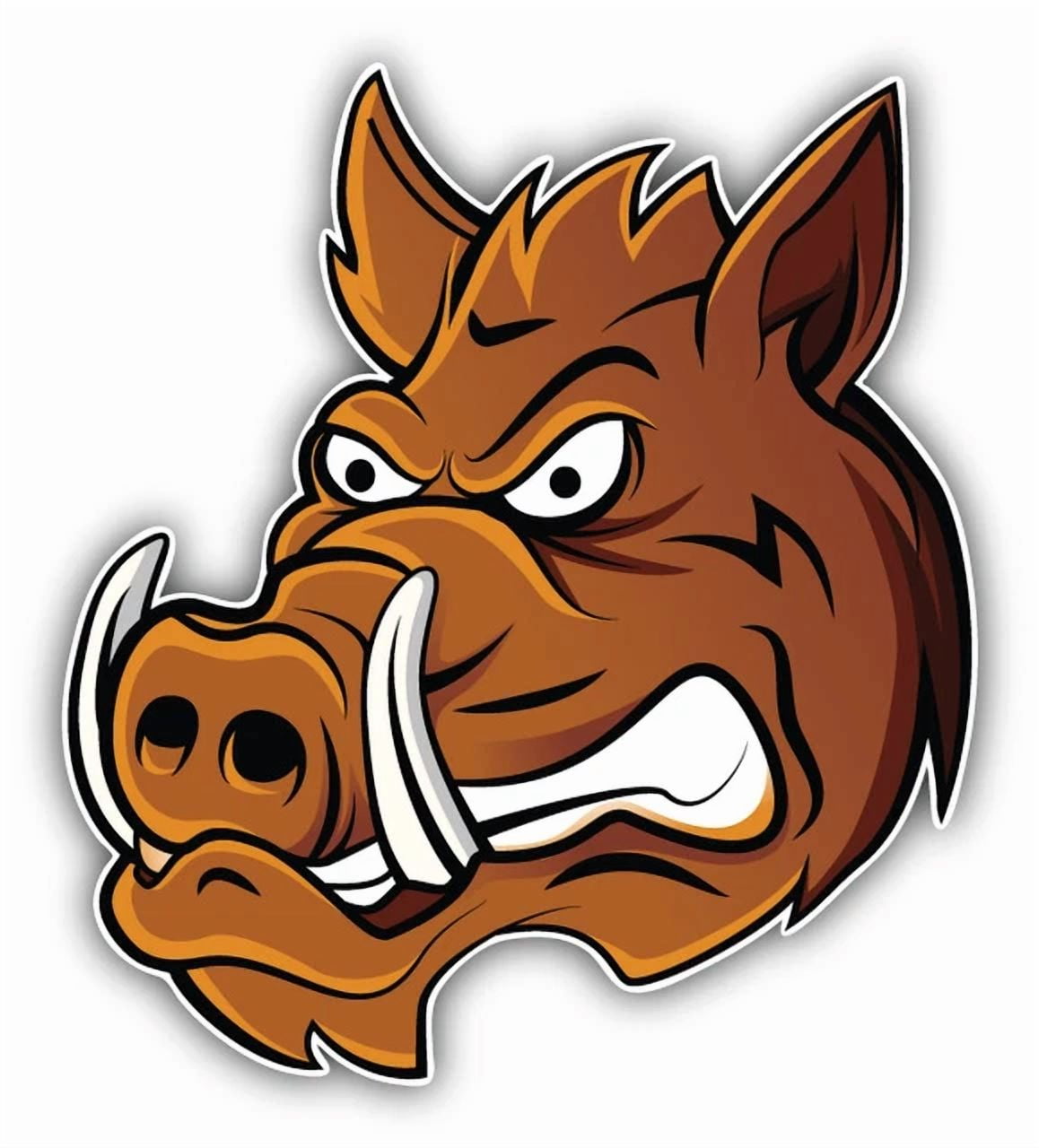 DOPASTICKER Wild Boar Head Sticker Decal Phone Decal Water Bottle ...