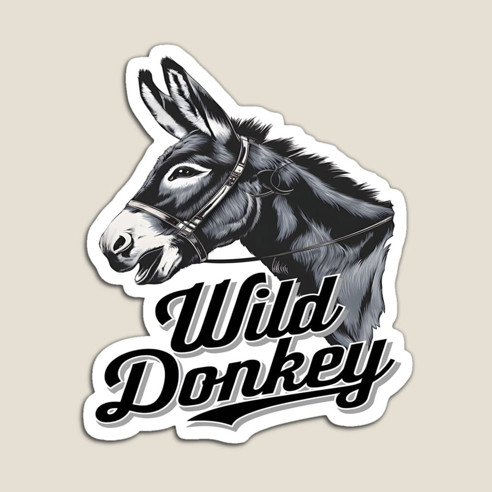 DOPASTICKER Wild Donkey - Donkey Silhouette - Donkeys Are Awesome ...